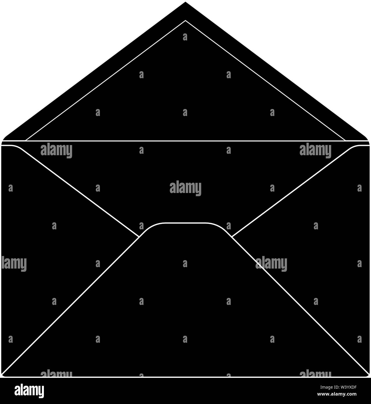 Black and white envelope icon hi-res stock photography and images - Alamy