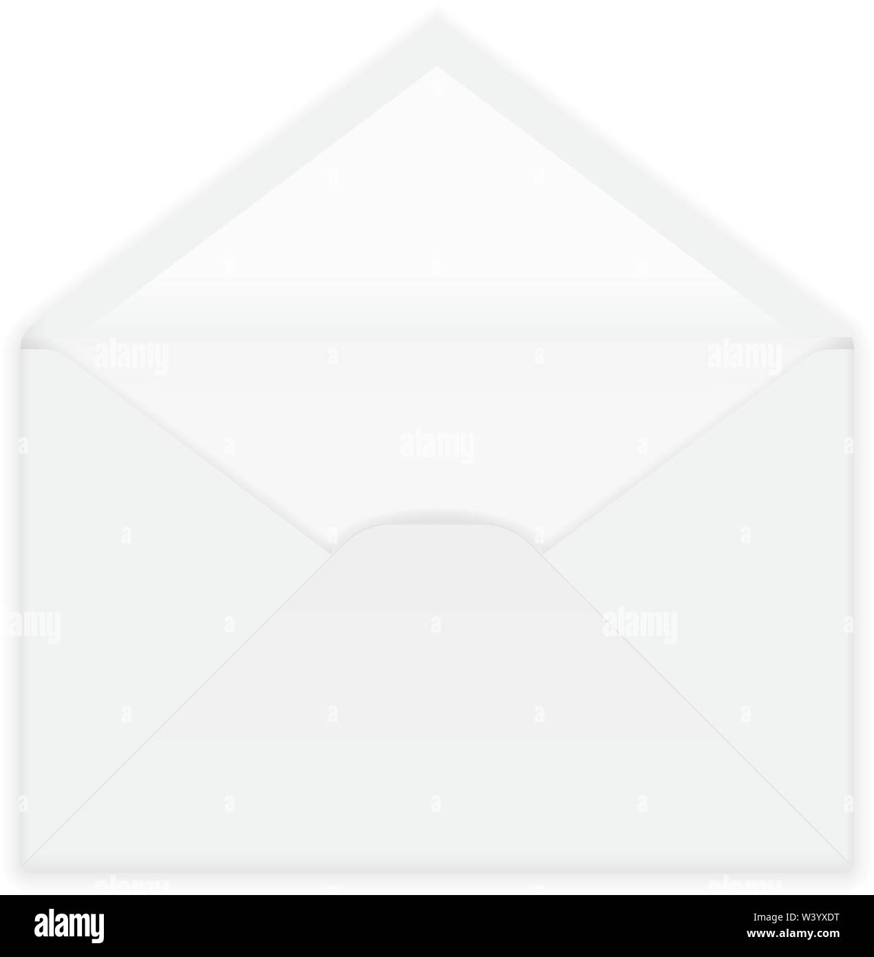 Open white envelope. Vector 3d illustration Stock Vector Image & Art ...