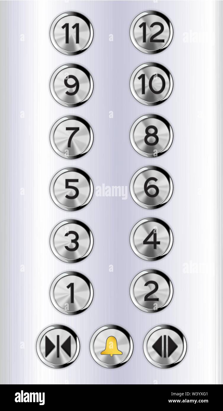 Elevator buttons illustration hi-res stock photography and images - Alamy