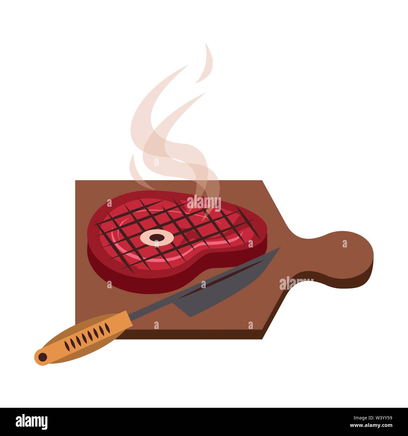 Tasty barbecue grilled food cartoon Stock Vector Image & Art - Alamy