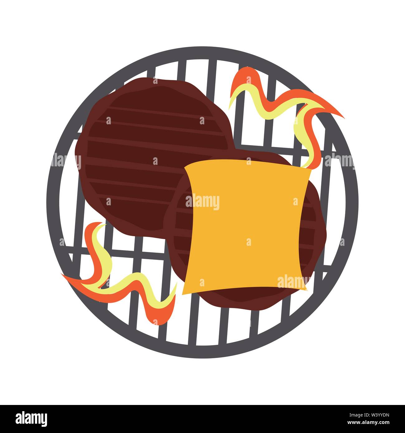 Tasty barbecue grilled food cartoon Stock Vector Image & Art - Alamy