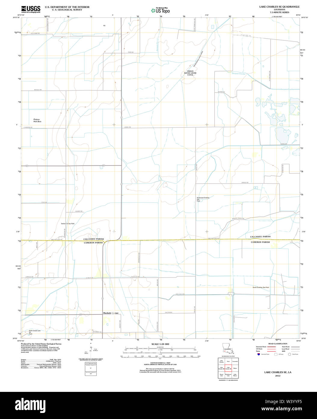 Map of lake charles Cut Out Stock Images & Pictures - Alamy