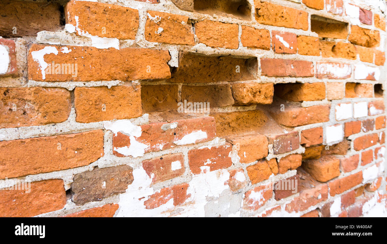old red brickwork sideview Stock Photo - Alamy