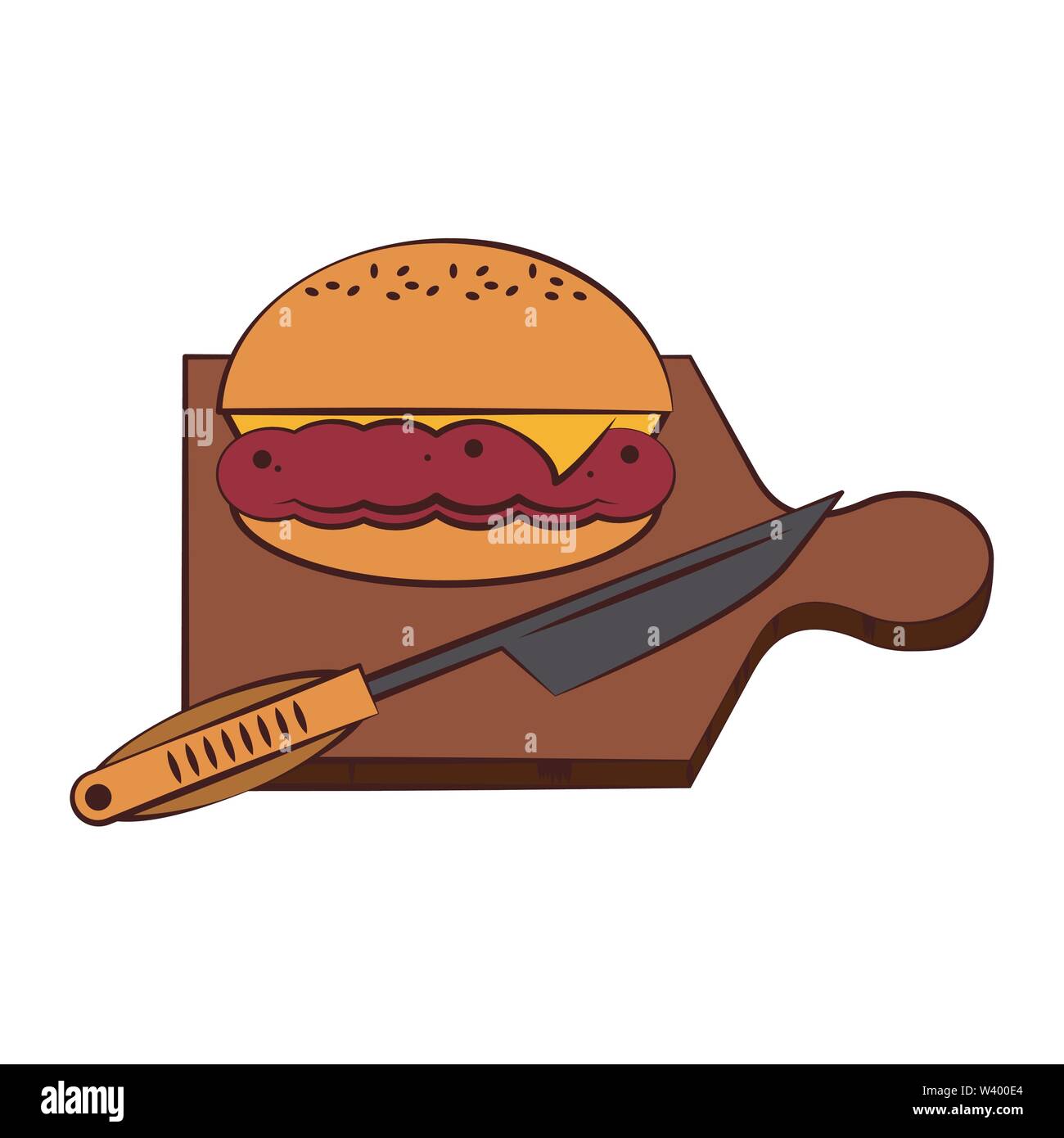 Tasty barbecue grilled food cartoon Stock Vector Image & Art - Alamy