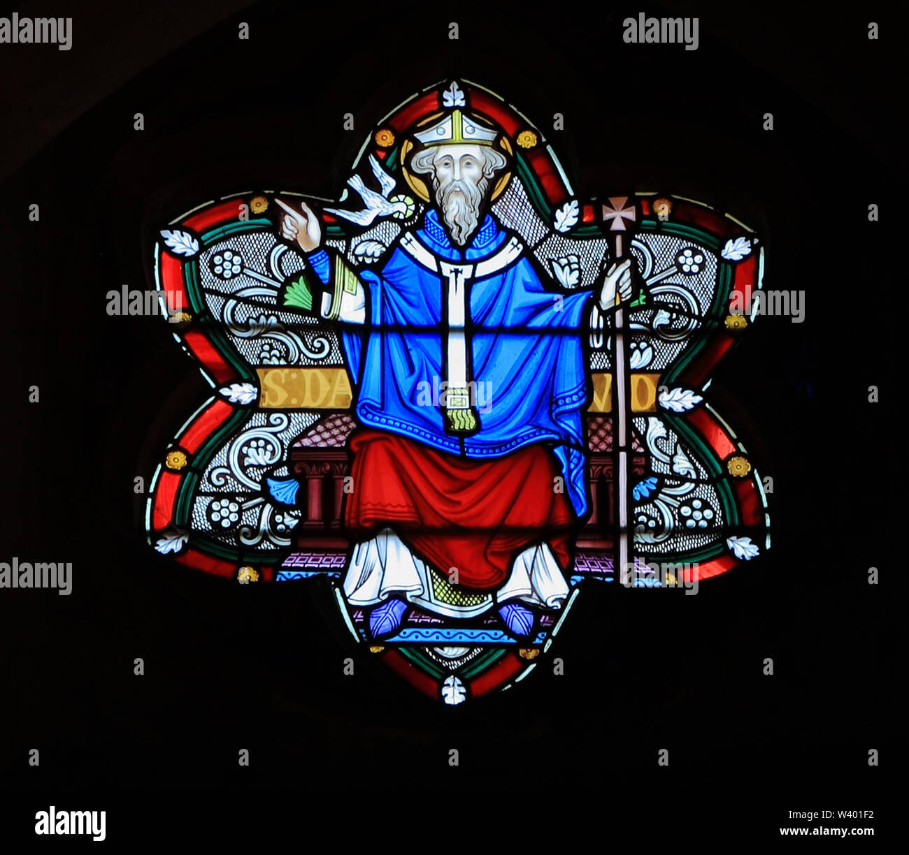 Saint david wales stained glass hi-res stock photography and images - Alamy