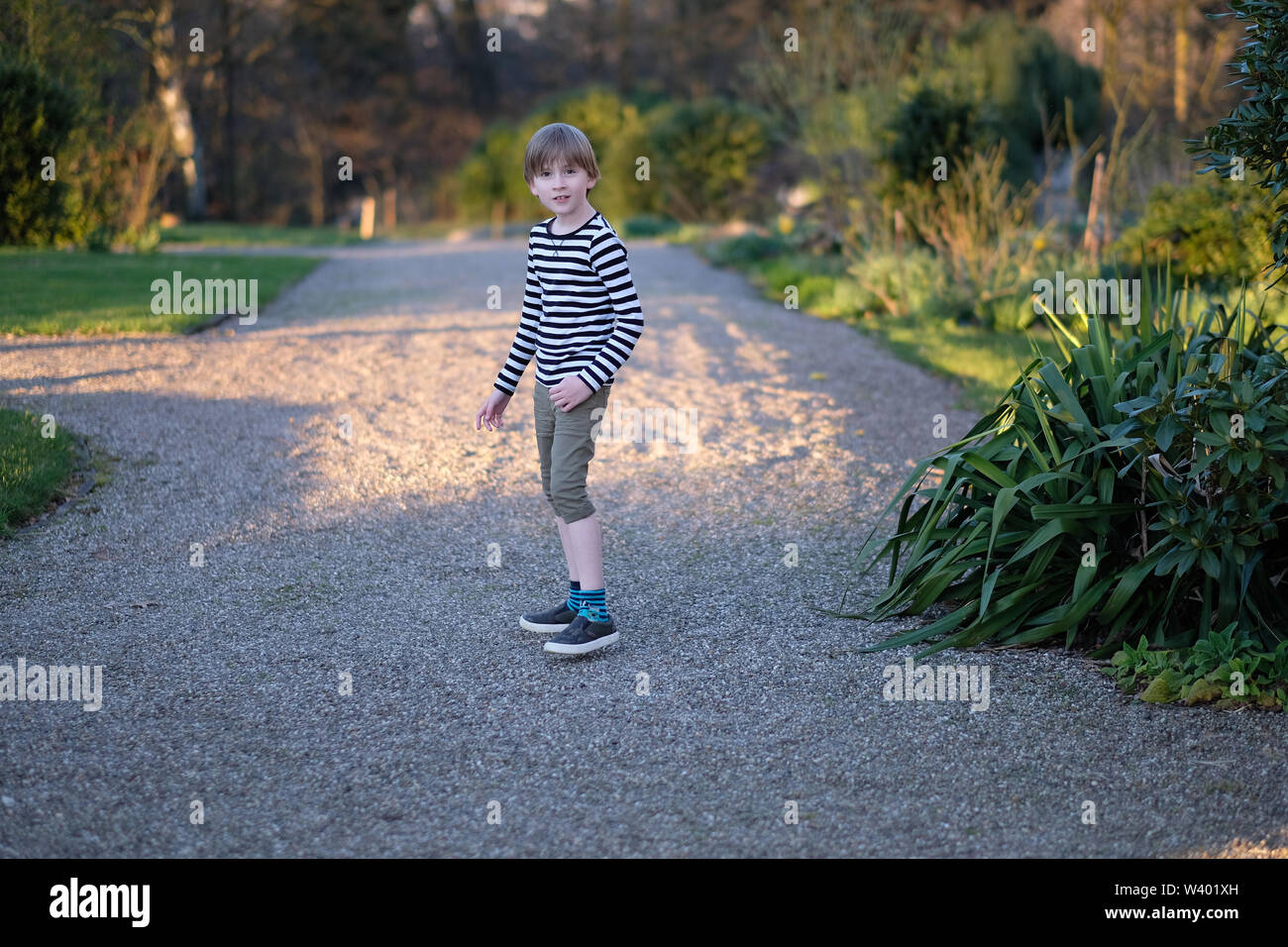 Portrait boy in striped hi-res stock photography and images - Alamy