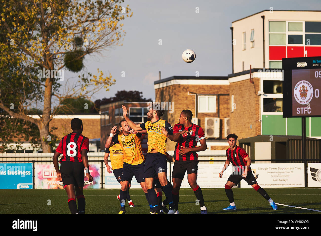 Slough Town FC vs AFC Bournemouth U23 at Arbour Park, Slough, Berkshire ...