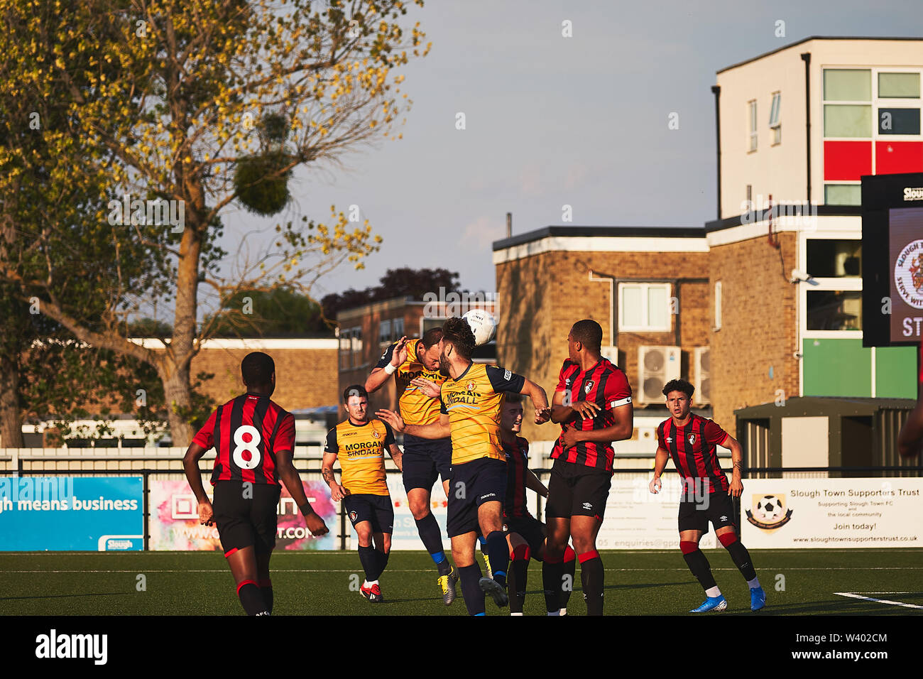 Slough Town FC vs AFC Bournemouth U23 at Arbour Park, Slough, Berkshire ...