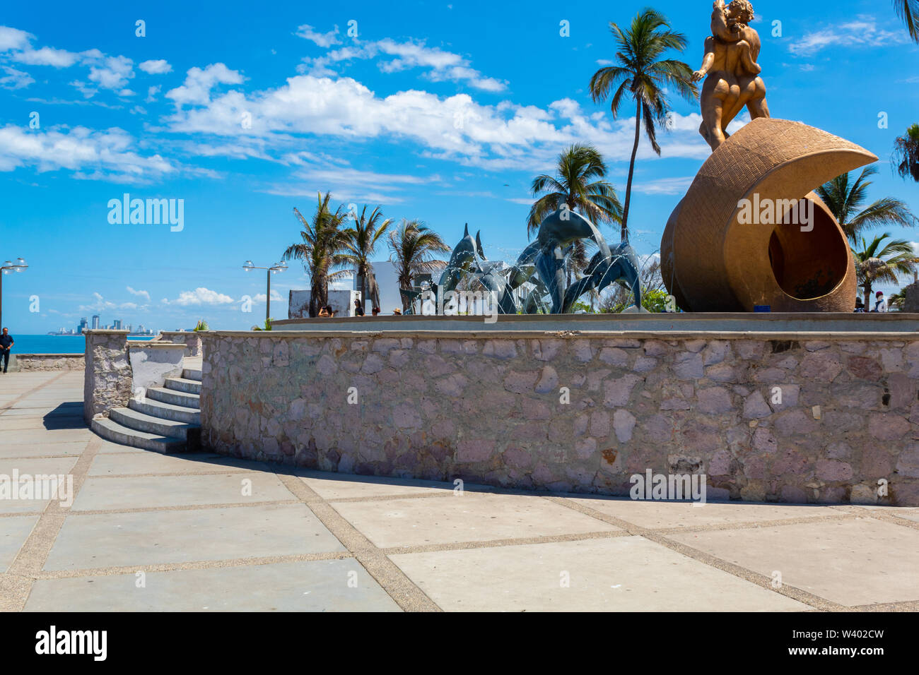 Mazatlan, Sinaloa, Mexico - July 15 2019: statue of "Monument to the ...