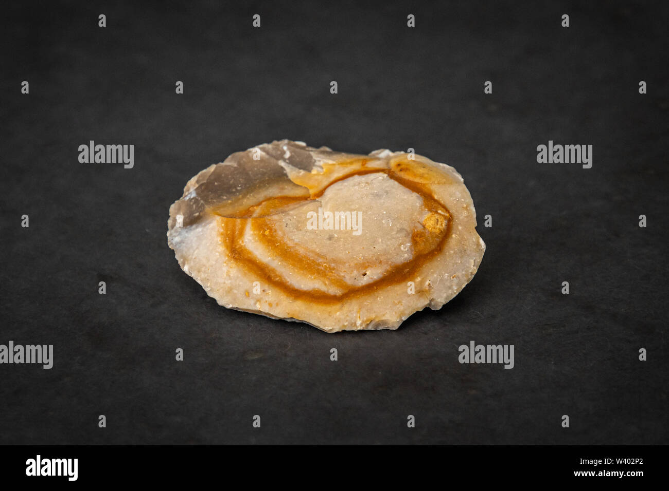 Old part of fire stone used to lit fire and hunt animals in stone age ...