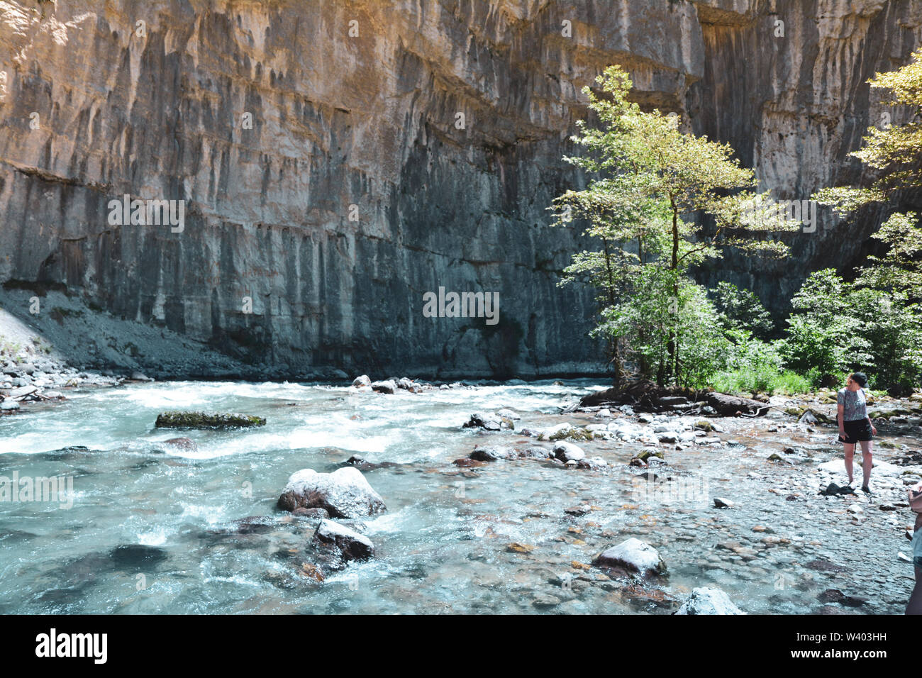 Blue river in the mountains of Abkhazia Stock Photo - Alamy