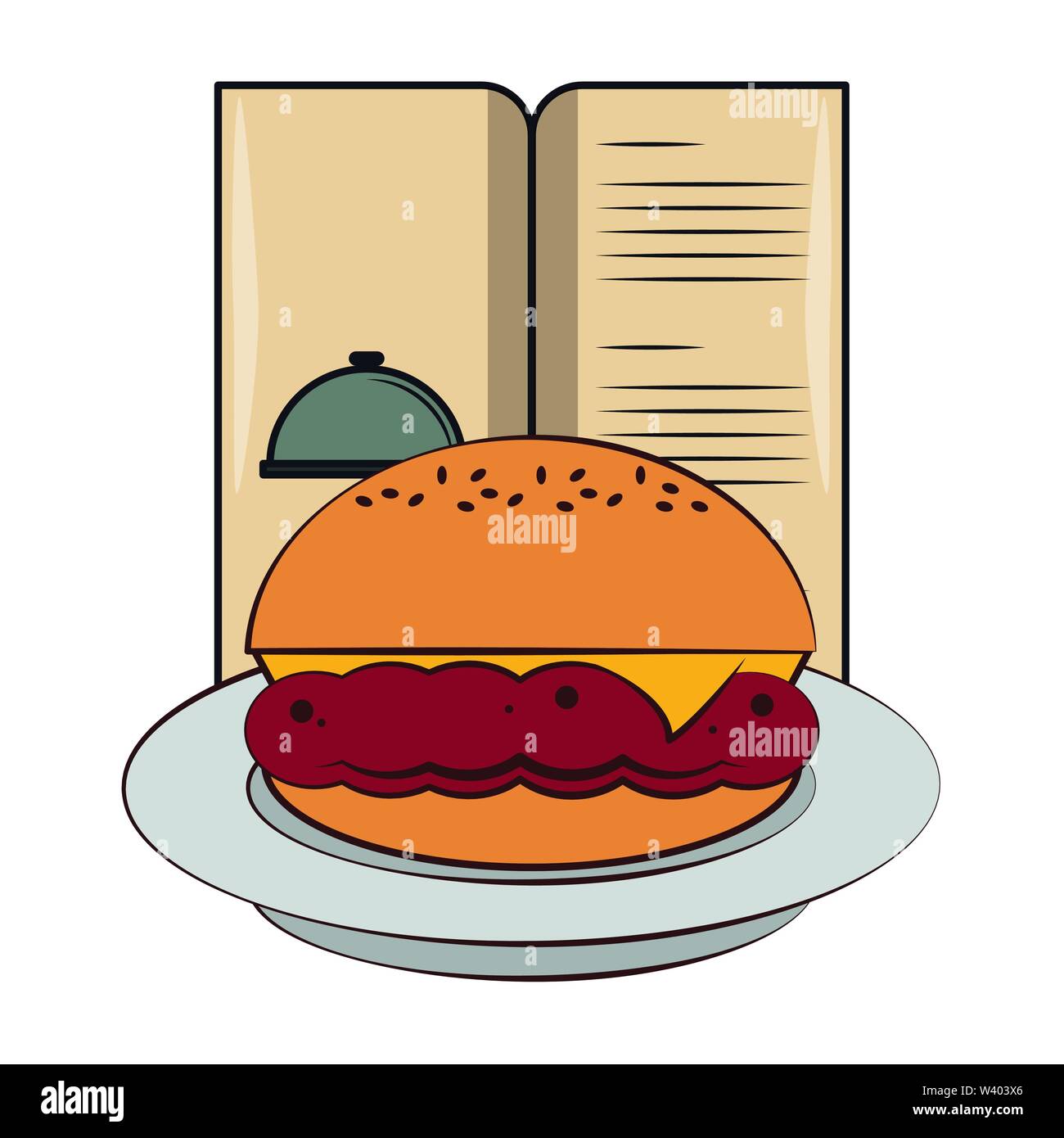 Tasty barbecue grilled food cartoon Stock Vector Image & Art - Alamy