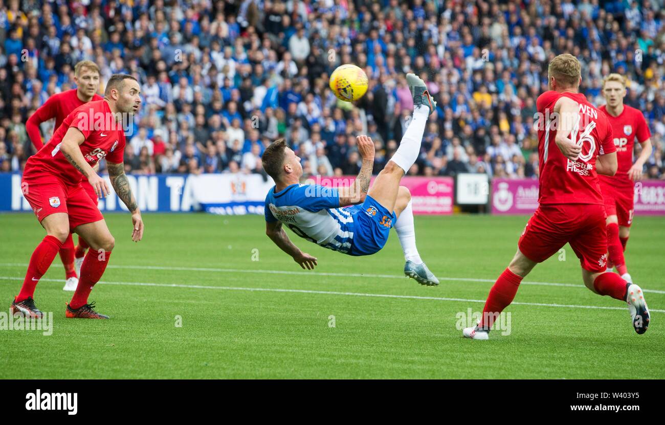 Kilmarnock's Eamonn Brophy goes over during the UEFA Europa League ...