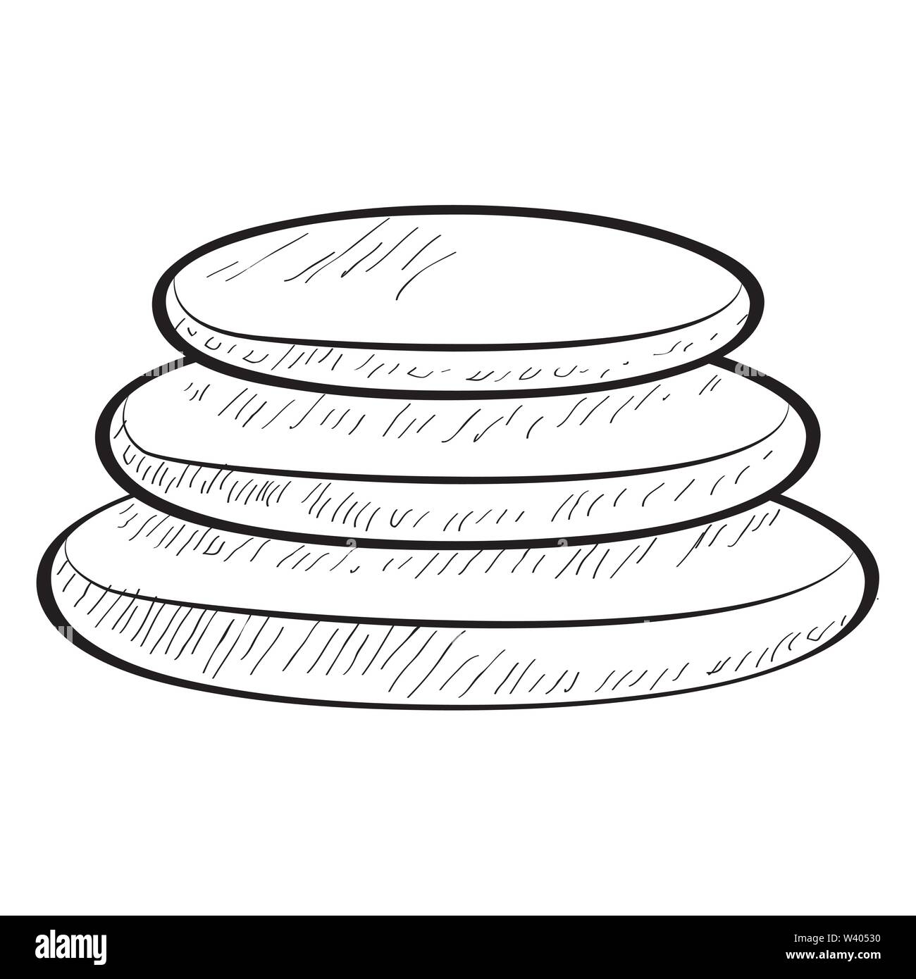 Vector sea stones background Cut Out Stock Images & Pictures - Alamy