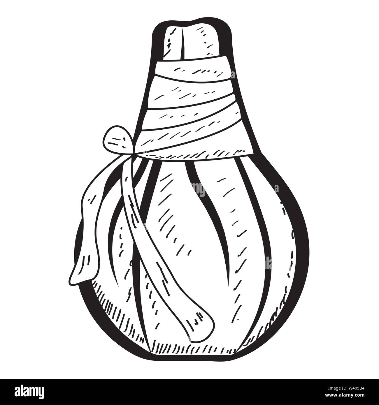 Sketch of a vintage bottle on a white background - Vector Stock Vector ...