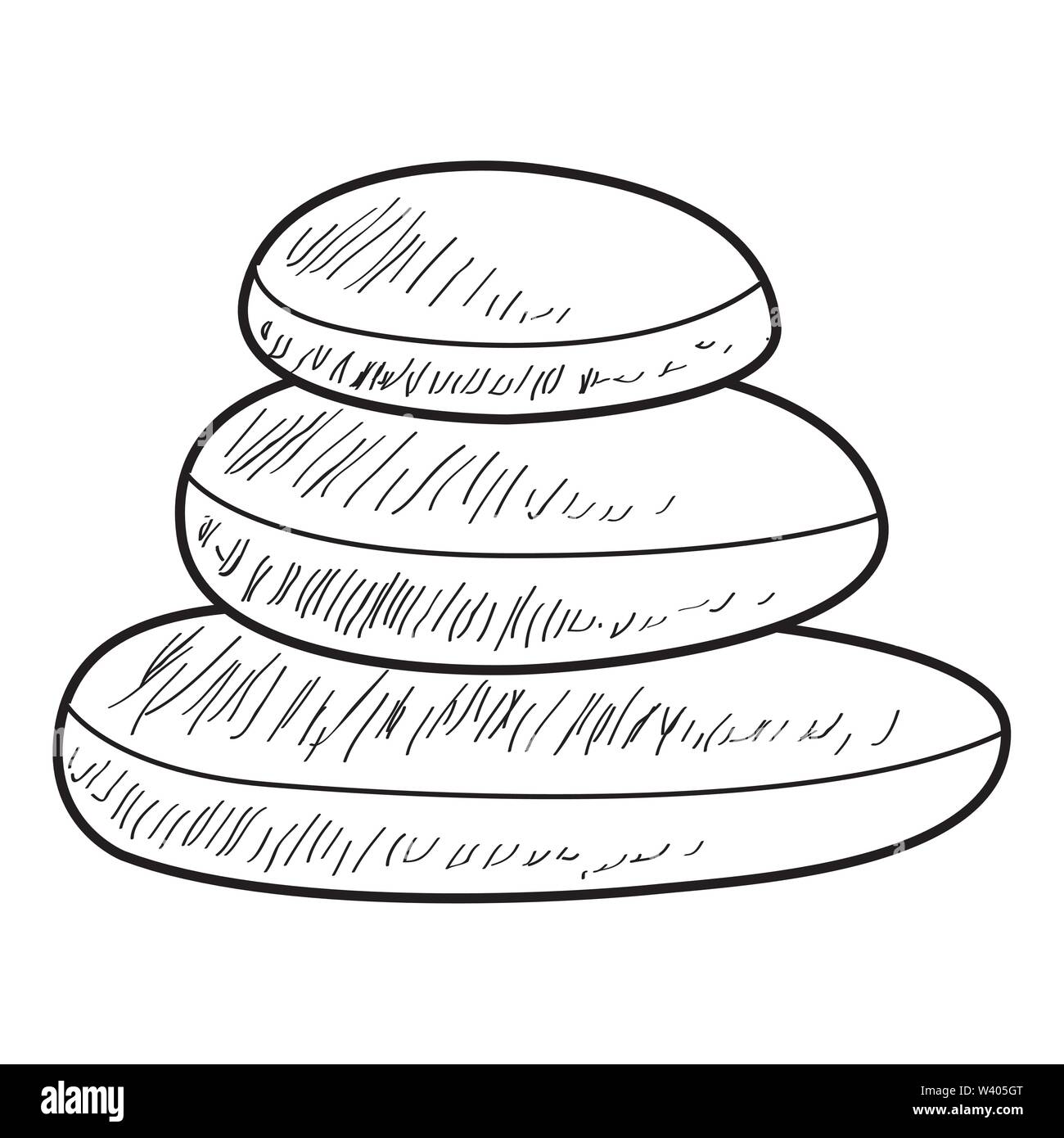 Vector sea stones background Cut Out Stock Images & Pictures - Alamy