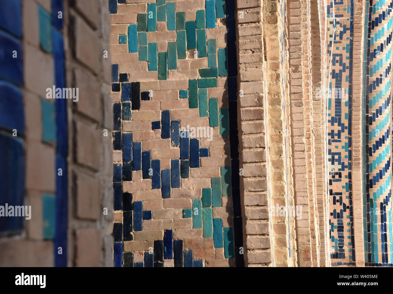 Blue tile work of Samarkand Stock Photo - Alamy
