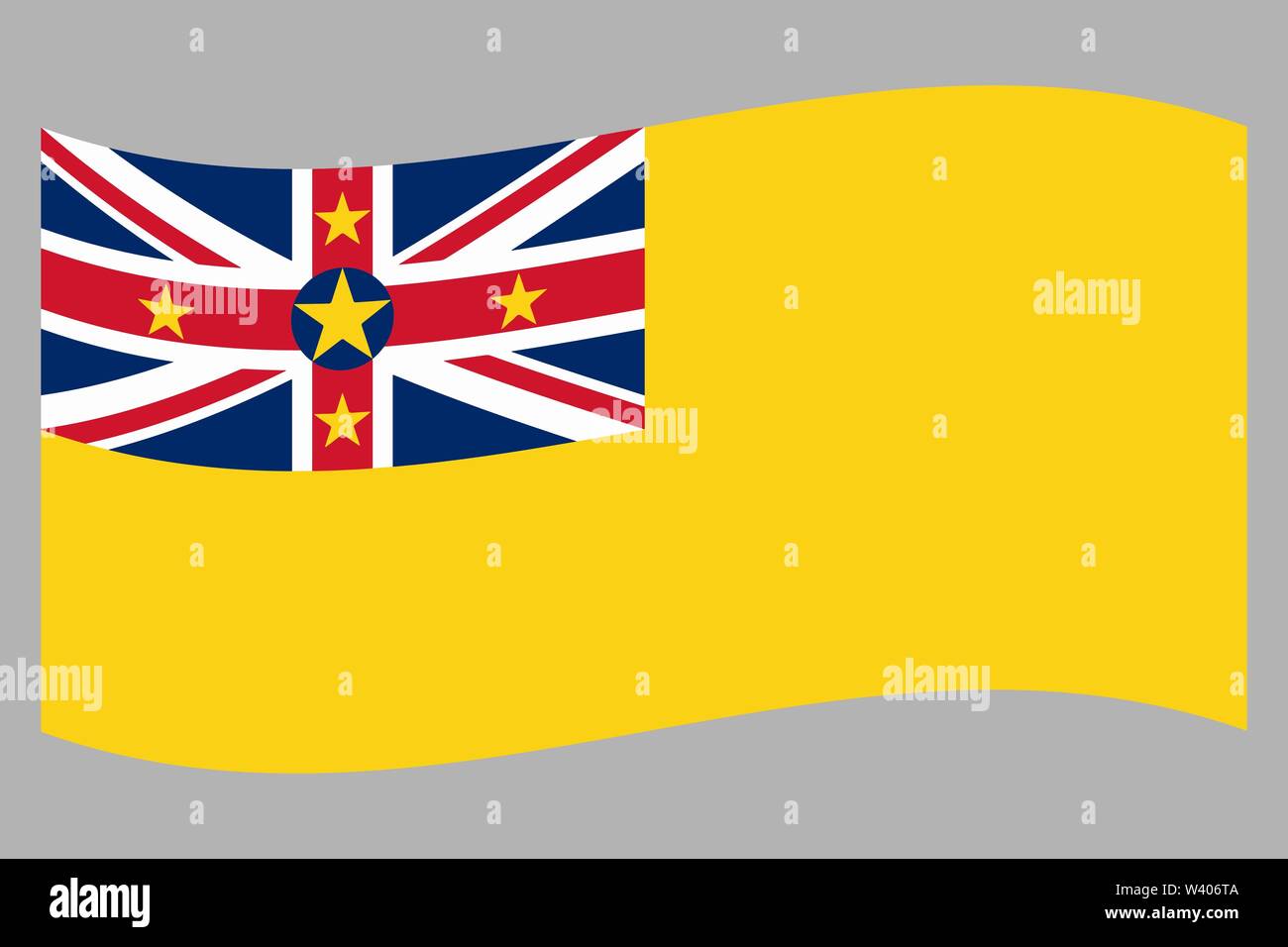 Waving flag of Niue. Vector illustration EPS10 Stock Vector Image & Art ...
