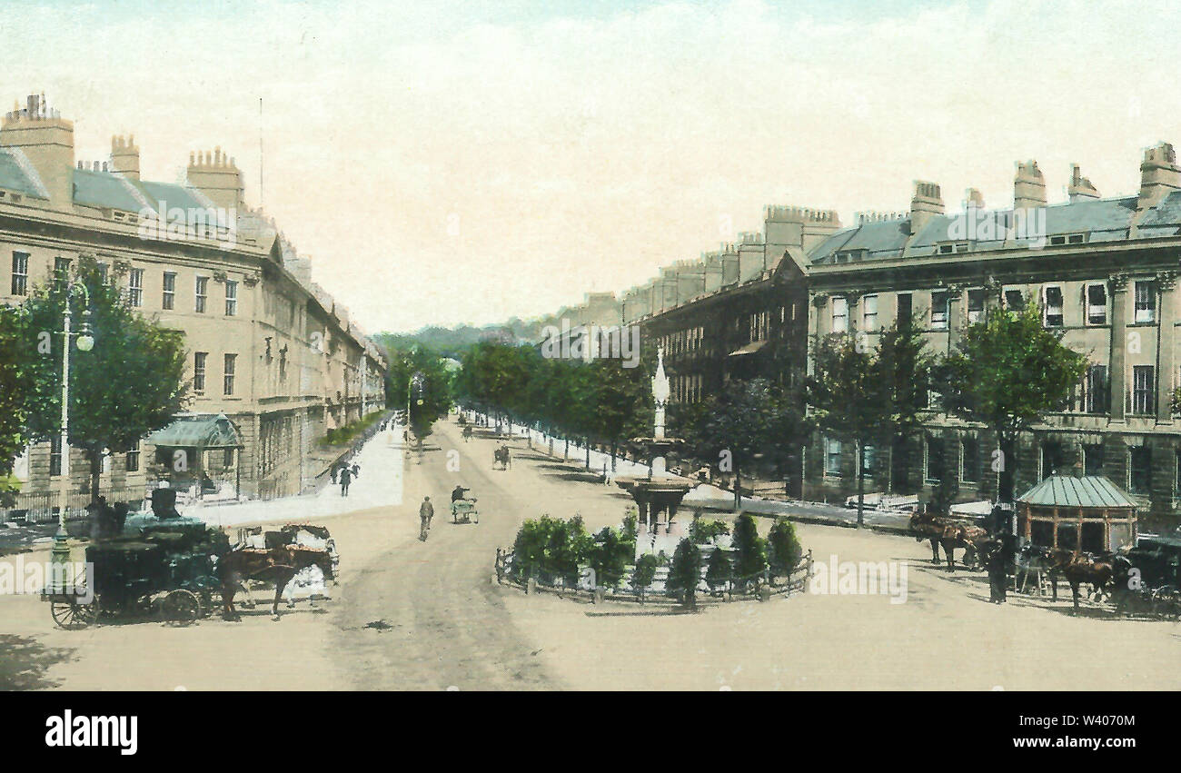 Laura place and Pultneey street Bath 1911 Stock Photo - Alamy