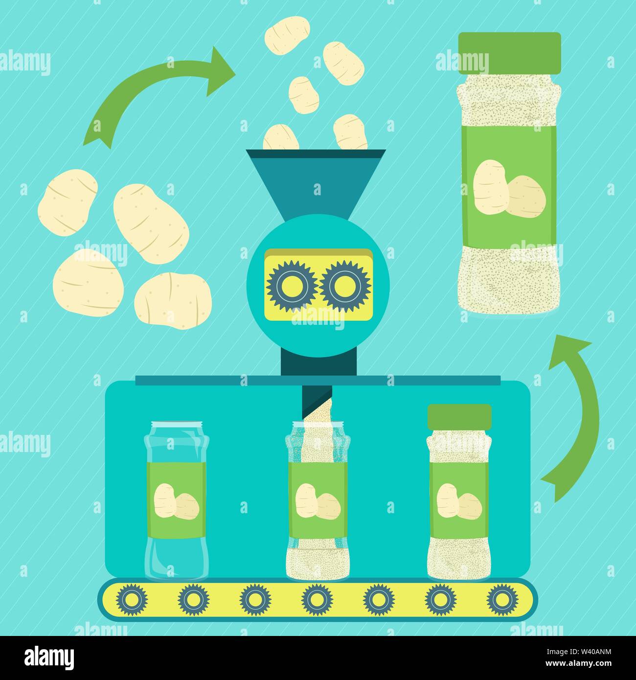 Potato factory Stock Vector Images - Alamy