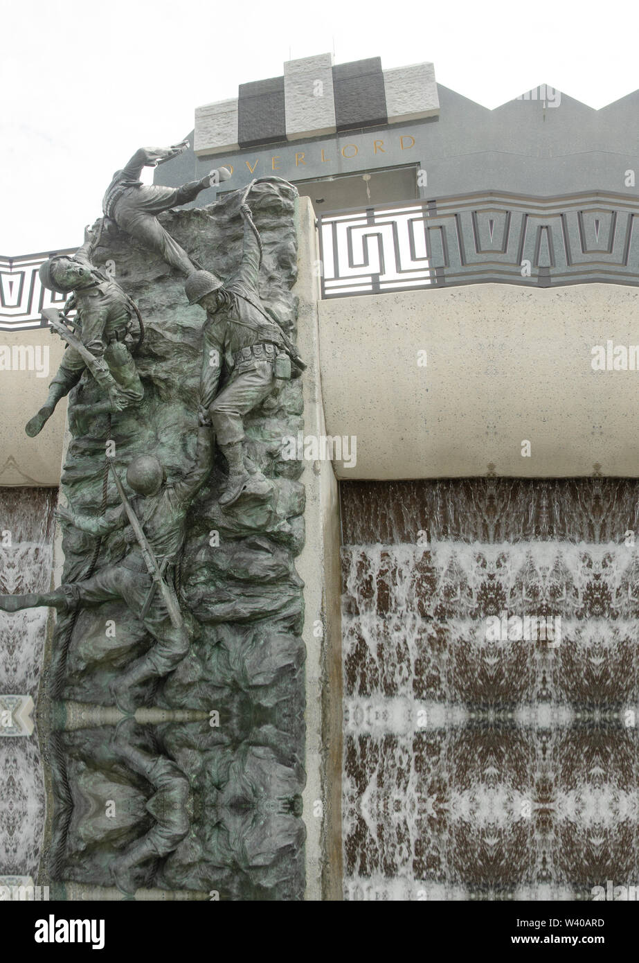 Statues showing soldiers invading on D-Day at the National D-Day ...