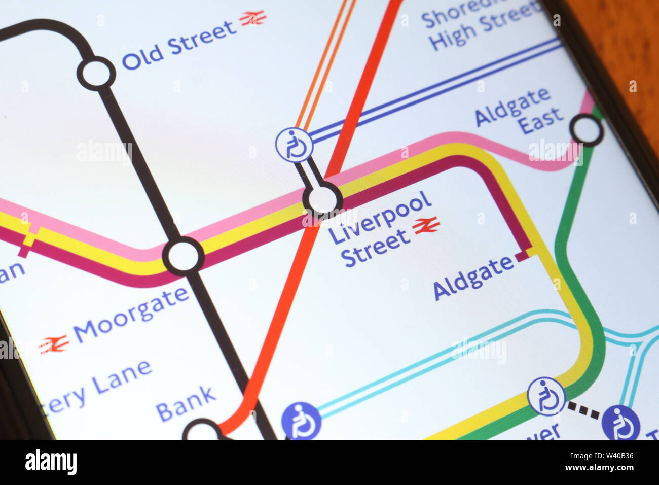 London underground tourist map hi-res stock photography and images - Alamy