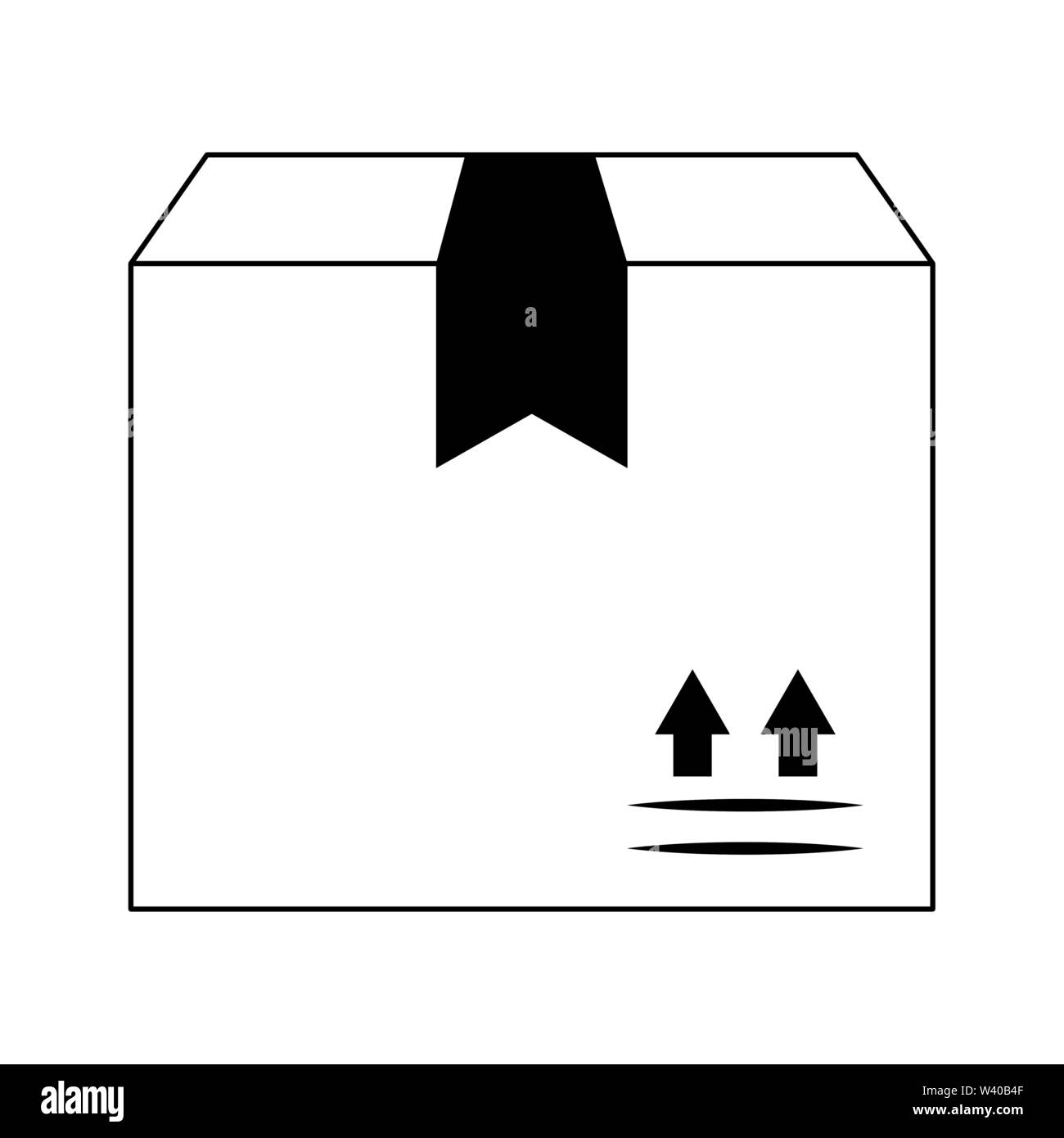 Delivery cardboard box isolated symbol Stock Vector Image & Art - Alamy