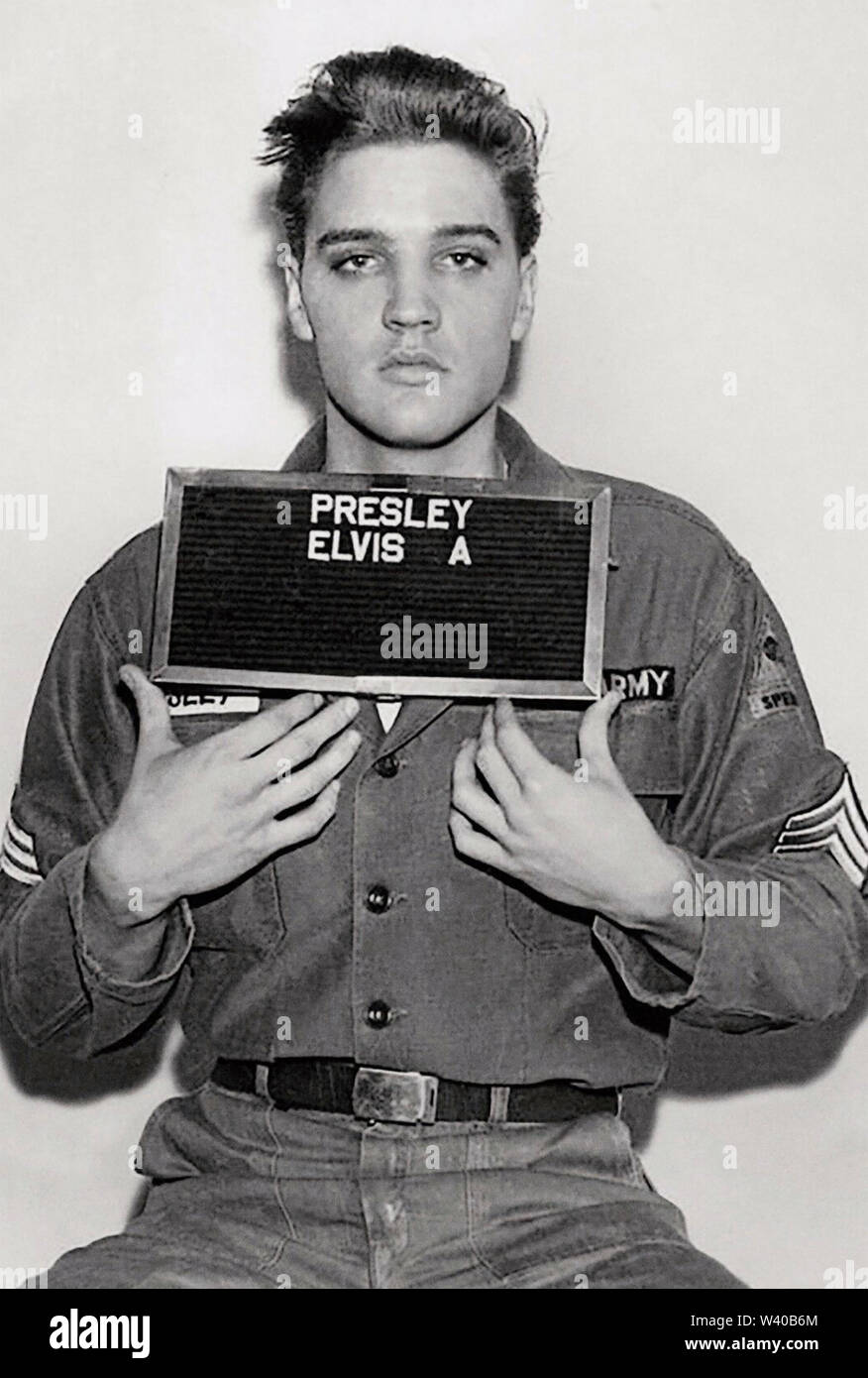 ELVIS PRESLEY (1935-1977) American singer and film actor in his ...