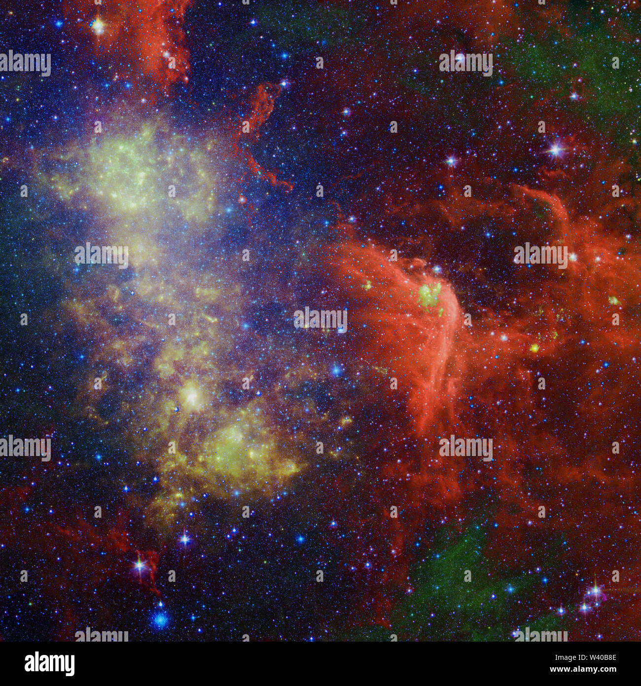 Nebula, starfield, cluster of stars in outer space. Beauty of endless ...