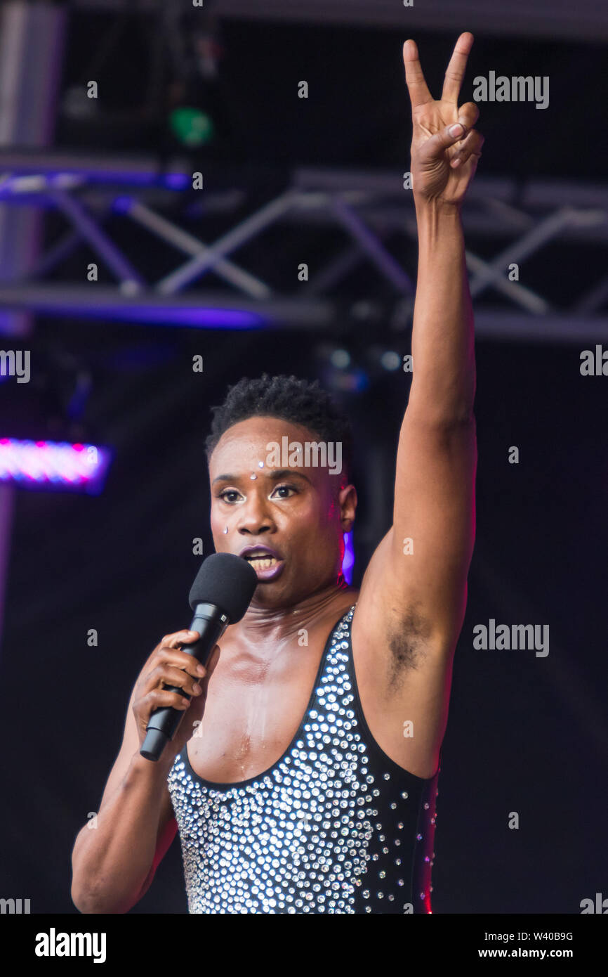 Billy Porter performing on the main stage at London Pride, Trafalgar ...