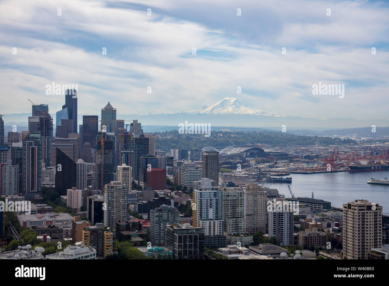 Aerial view of downtown Seattle, Washington State, USA Stock Photo - Alamy