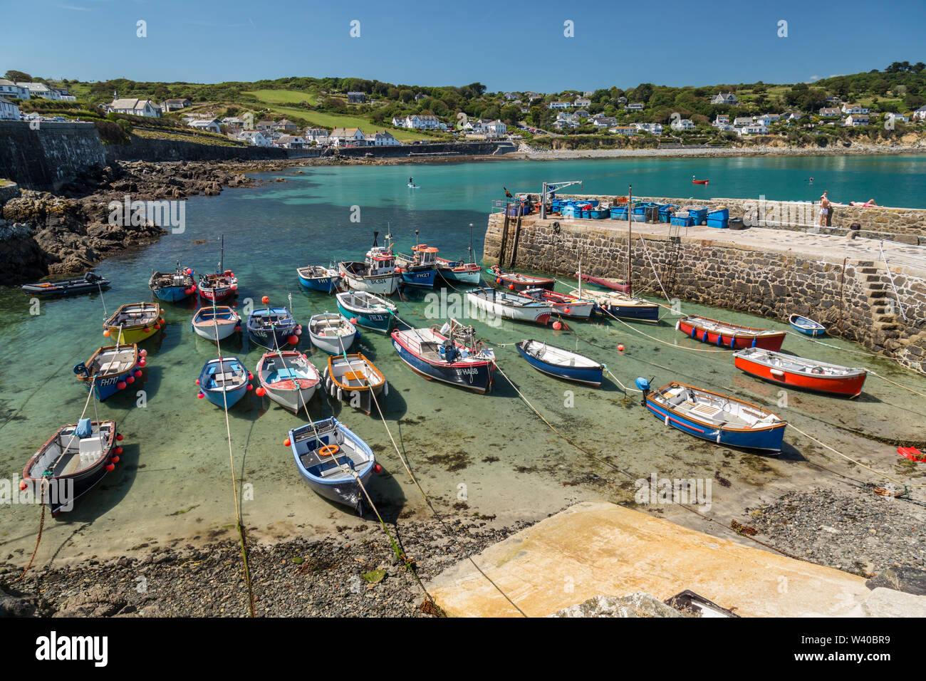 The harbour village of Coverack in Cornwall, England Stock Photo - Alamy