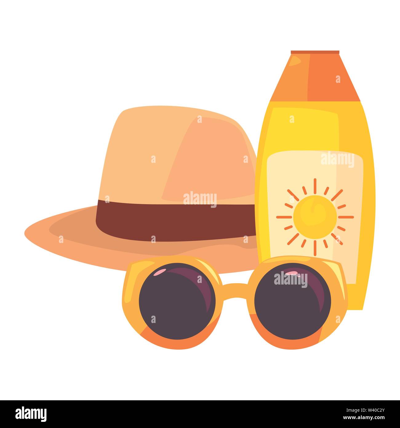 Sunscreen And Hat Clipart