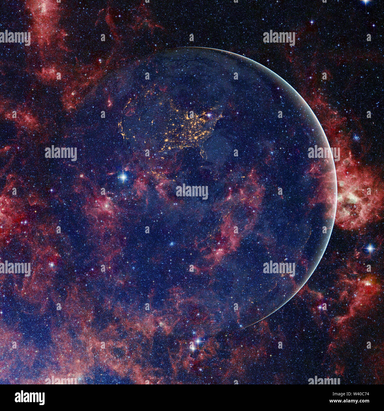 Beautiful view of earth from space. Elements of this image furnished by ...