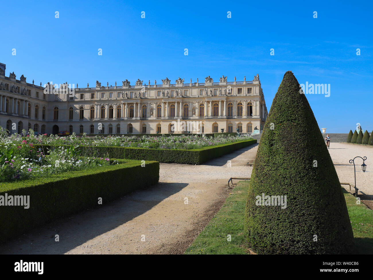 Outside view of Famous palace Versailles. The Palace Versailles was a ...