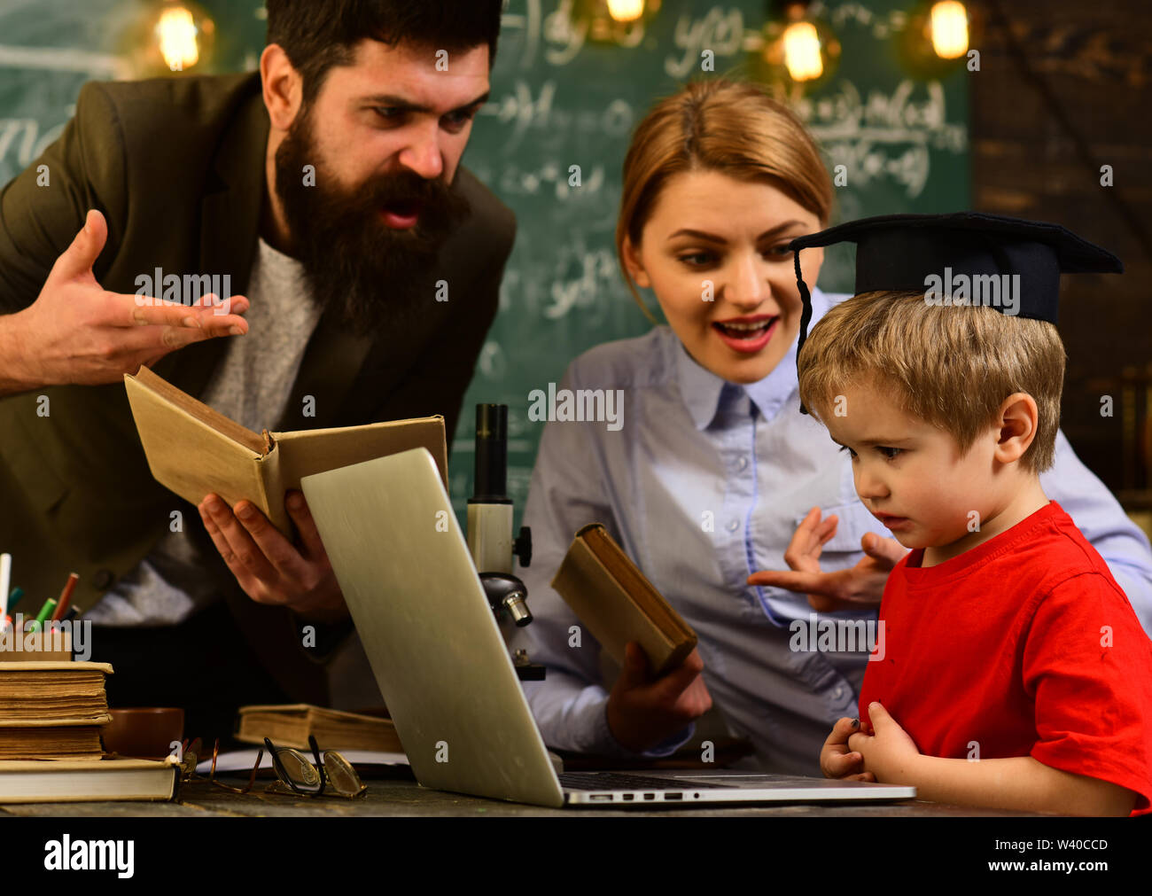 Worry student have a problem with mathematics, Students campus ...