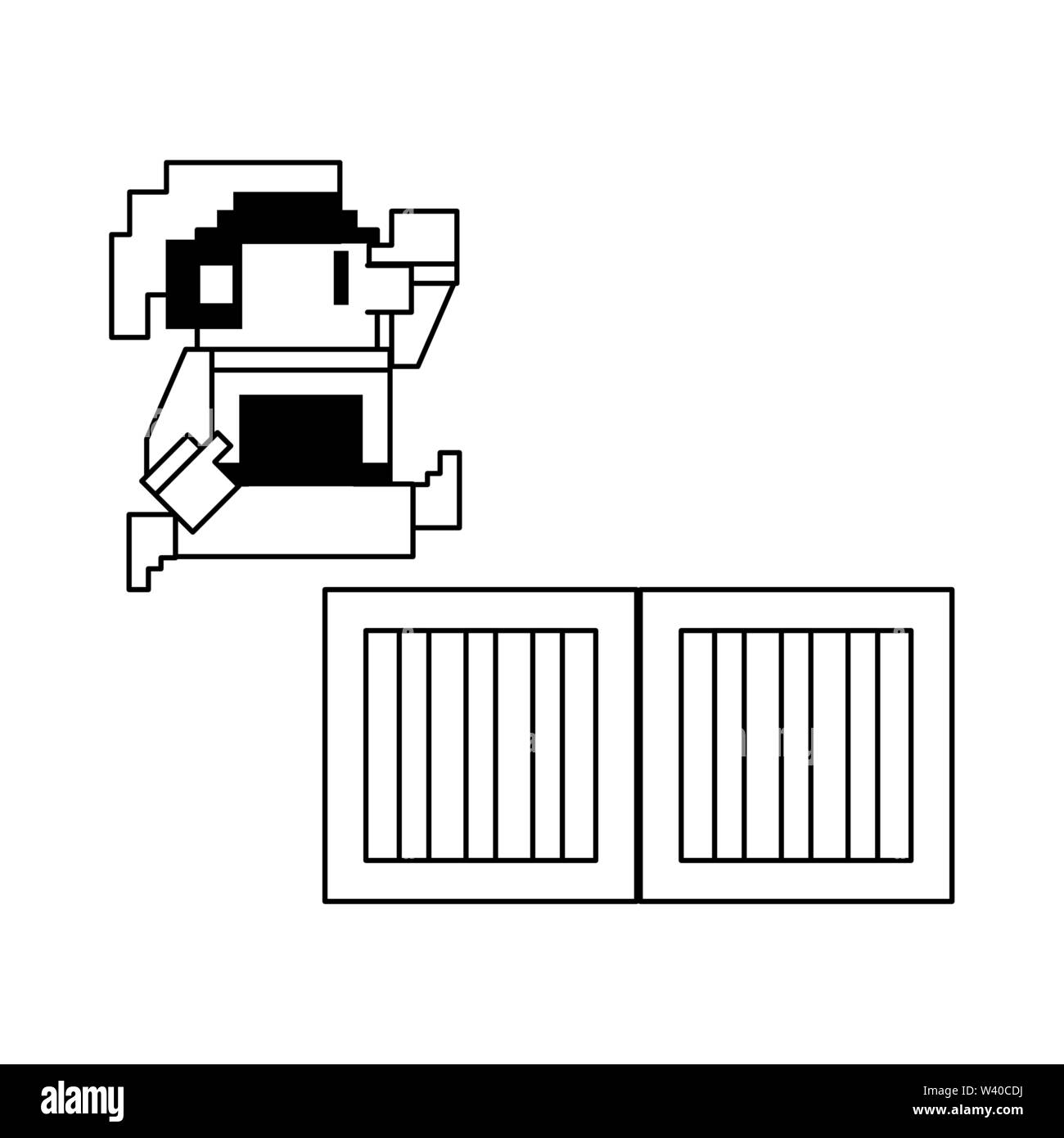 Videogame elf character pixelated isolated Stock Vector Image & Art - Alamy