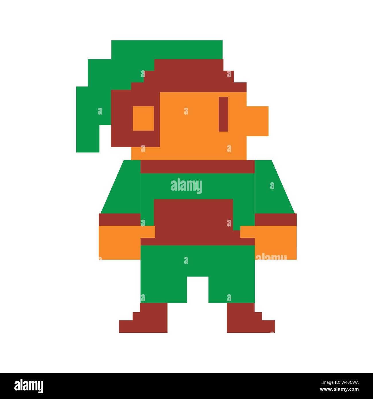 Videogame pixelated elf character isolated Stock Vector Image & Art - Alamy