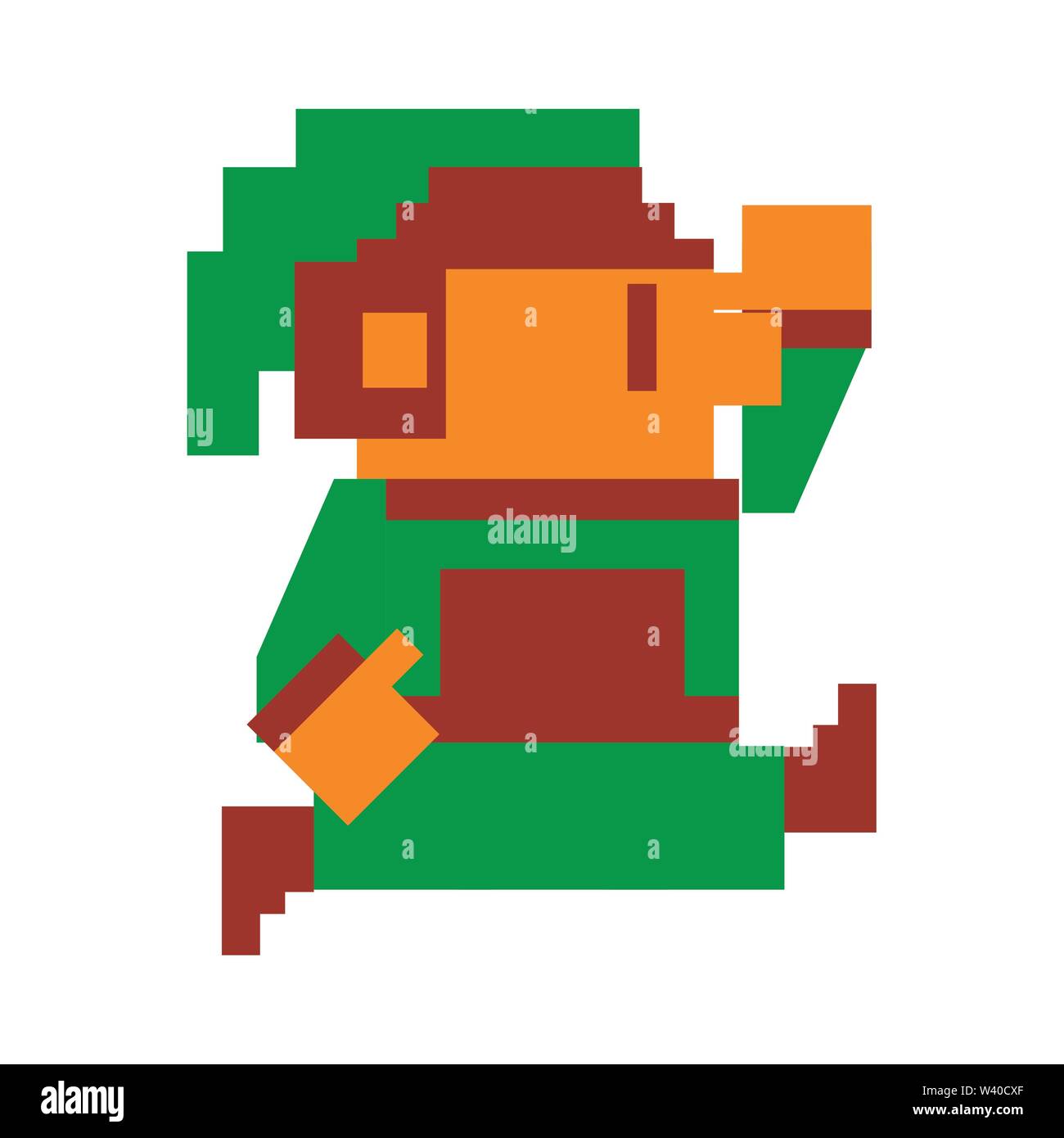 Videogame pixelated elf character isolated Stock Vector Image & Art - Alamy
