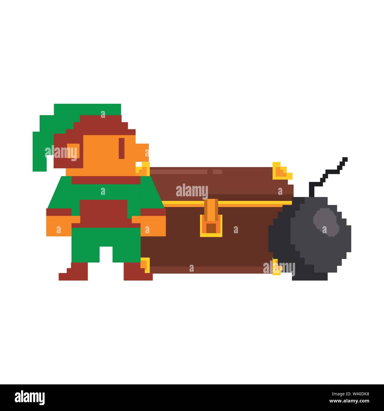 Videogame elf character pixelated isolated Stock Vector Image & Art - Alamy