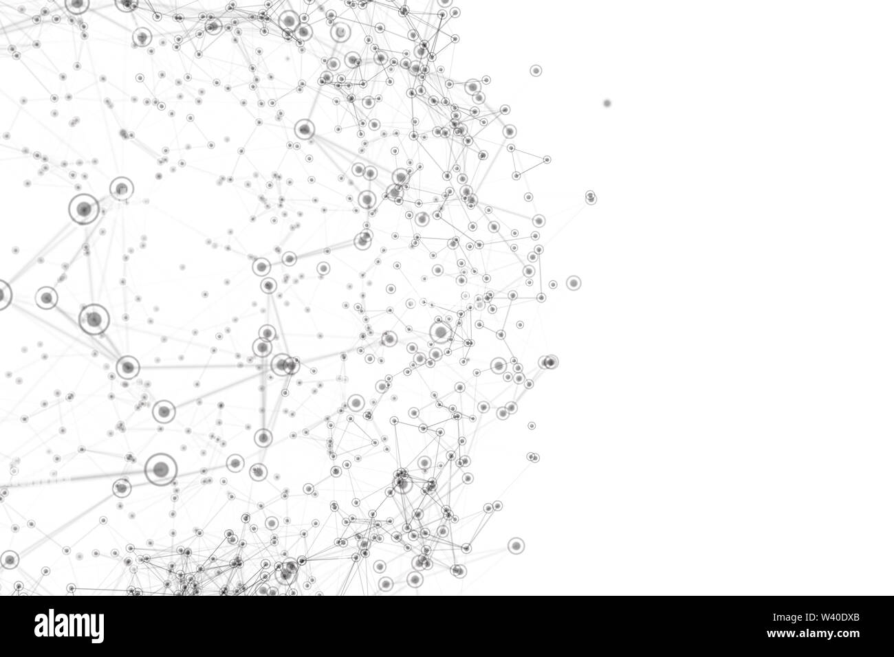 Global network connections isolated on white background. 3D ...