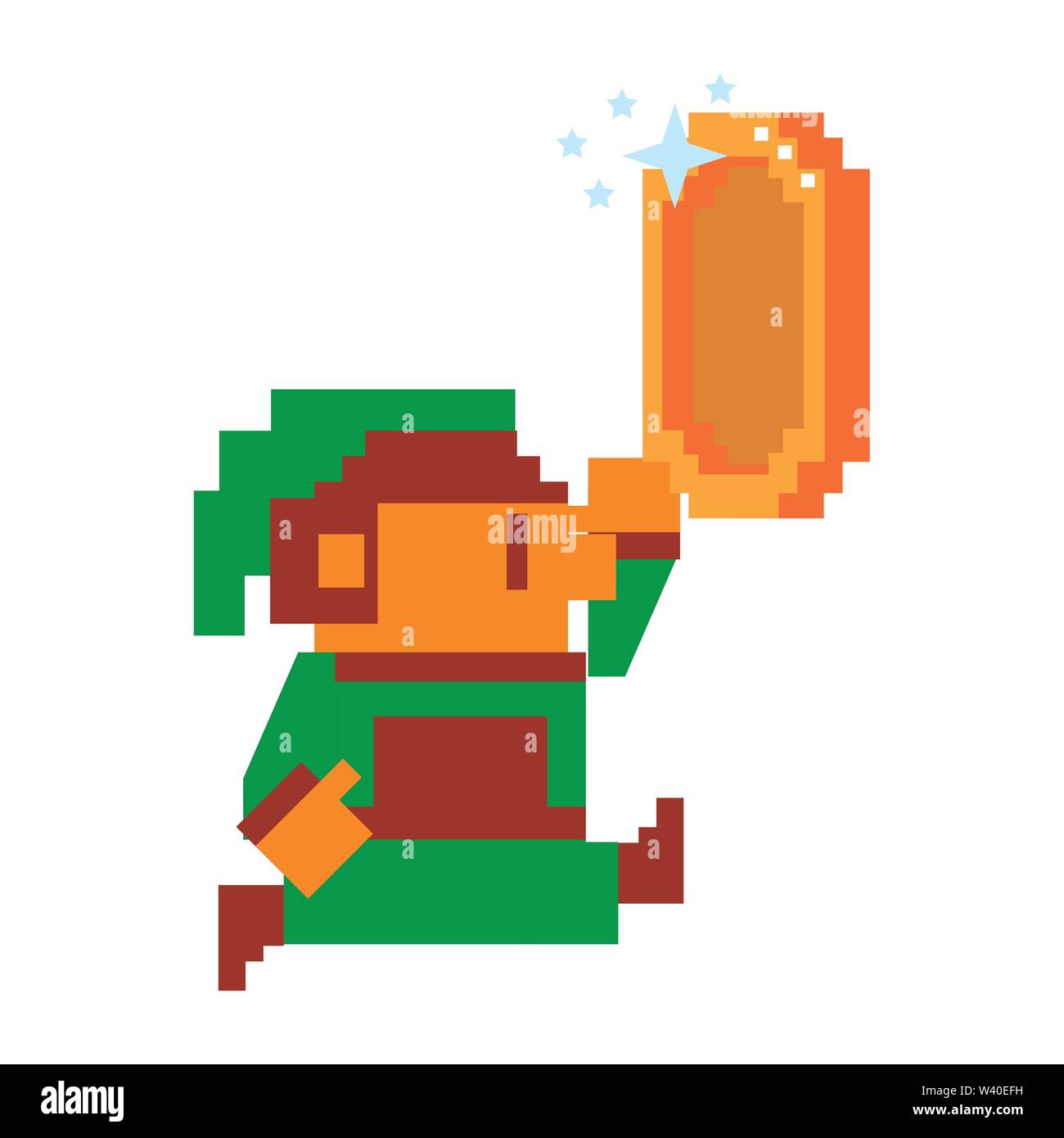 Videogame elf character pixelated isolated Stock Vector Image & Art - Alamy