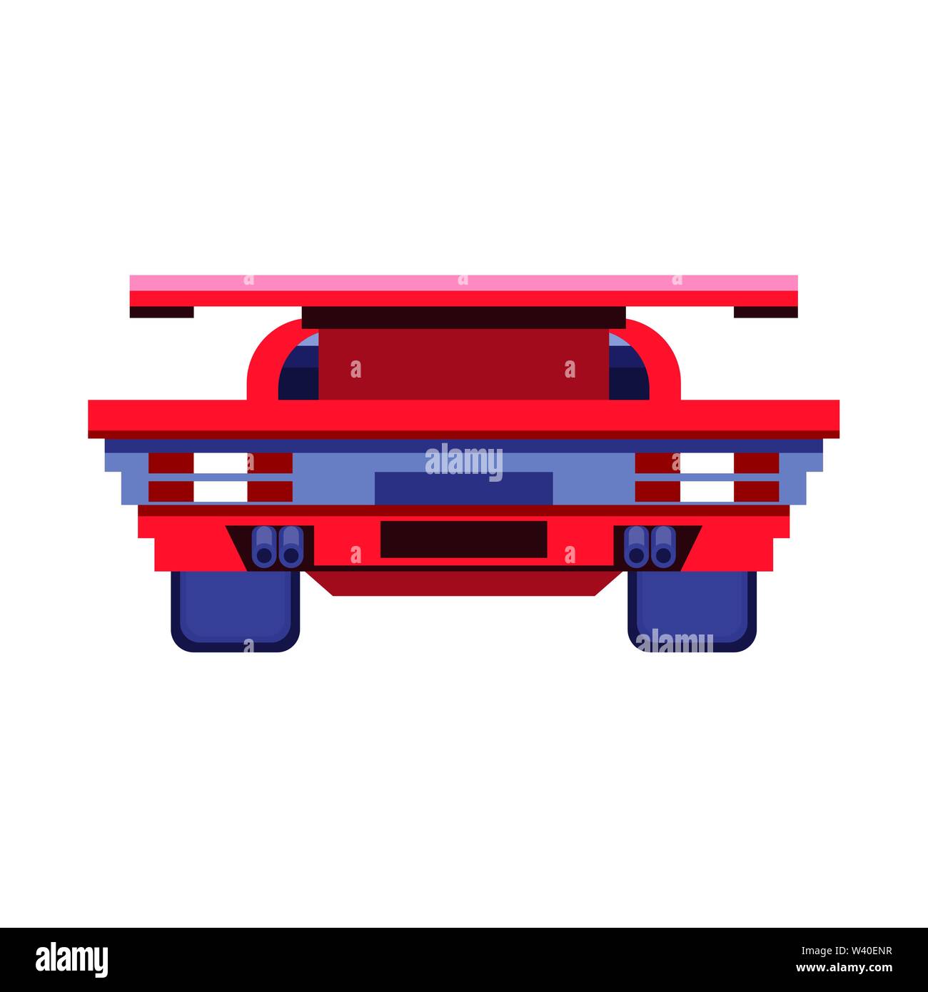 Videogame pixelated racing car frontview symbol Stock Vector Image ...