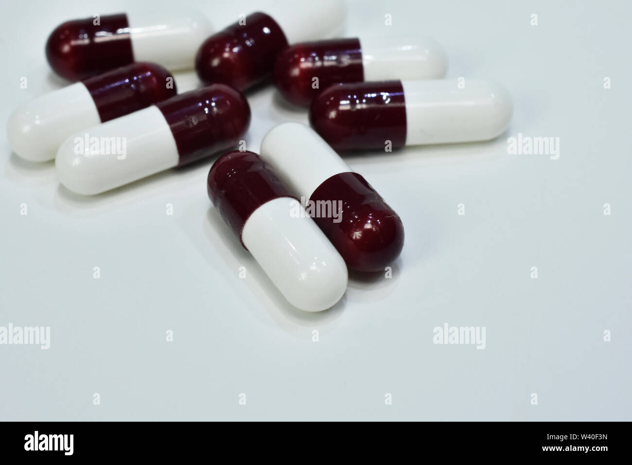 High doses of medicine for treatment. Assorted pharmaceutical pills ...