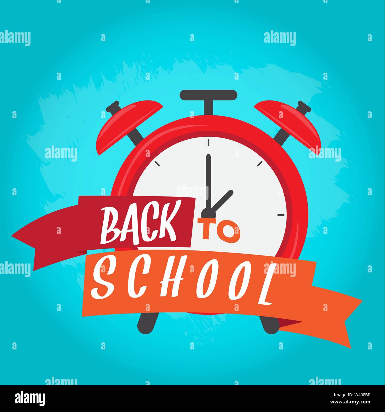 Isolated alarm clock. Back to school poster - Vector Stock Vector Image ...