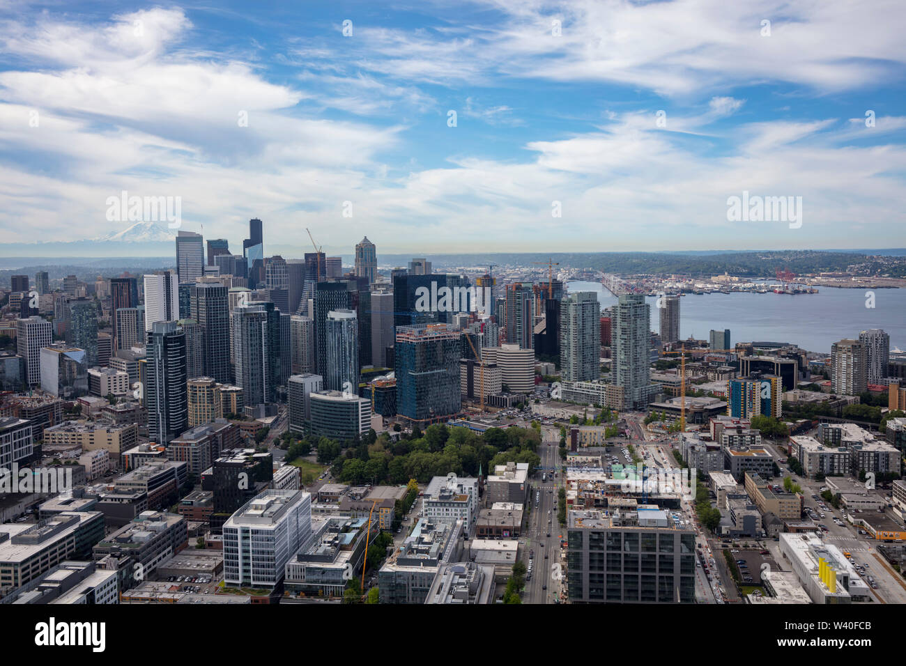 Aerial view of downtown Seattle, Washington State, USA Stock Photo - Alamy