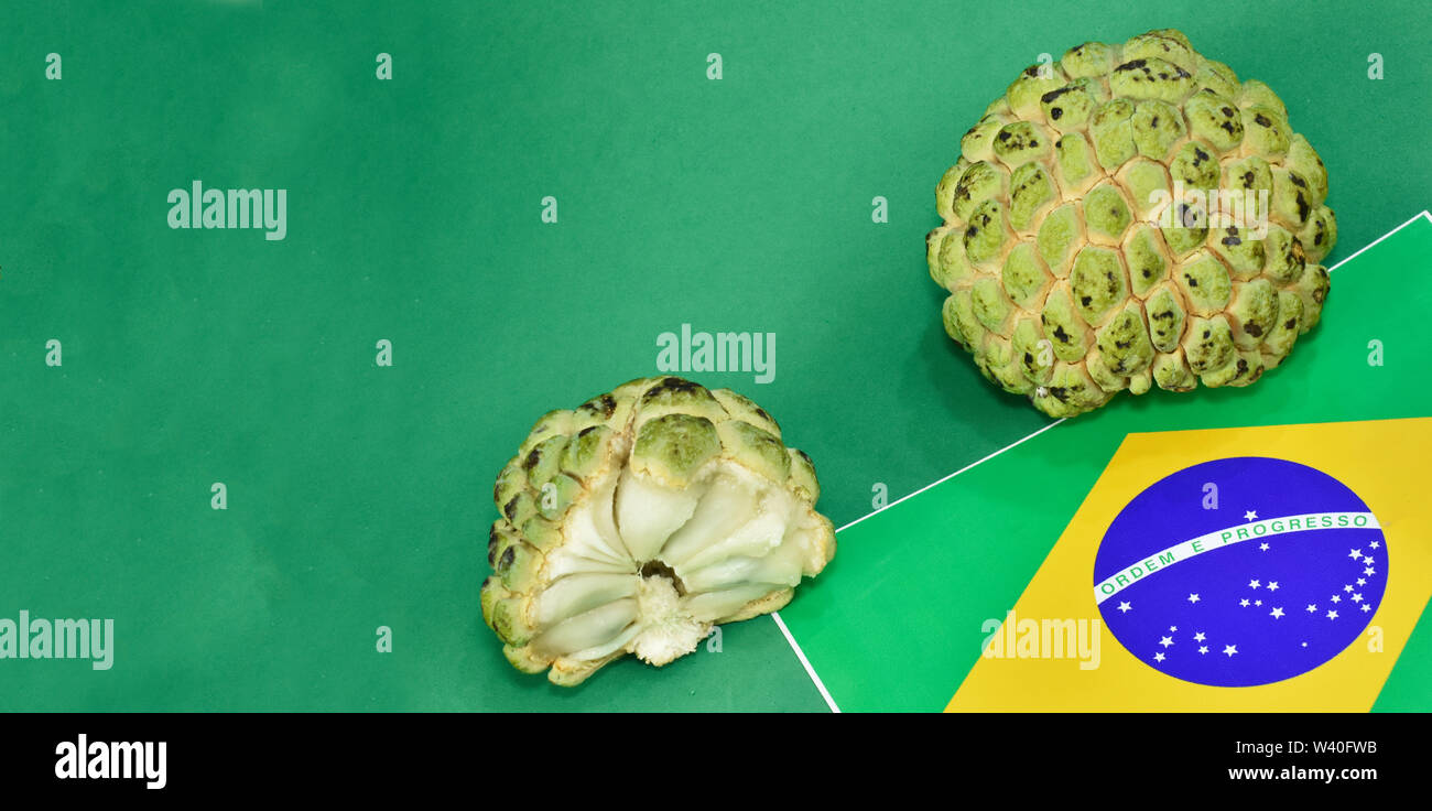 Exotic Brazilian fruit as known as "Fruta do Conde or Fruta Pinha ...