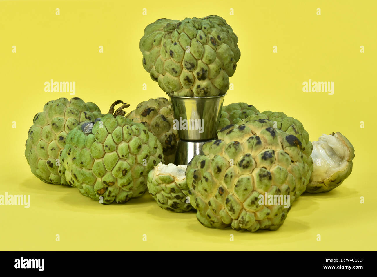 Exotic Brazilian fruit as known as "Fruta do Conde or Fruta Pinha ...