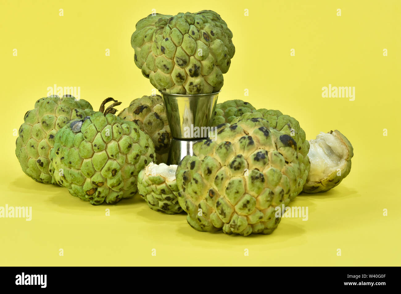 Exotic Brazilian fruit as known as "Fruta do Conde or Fruta Pinha ...