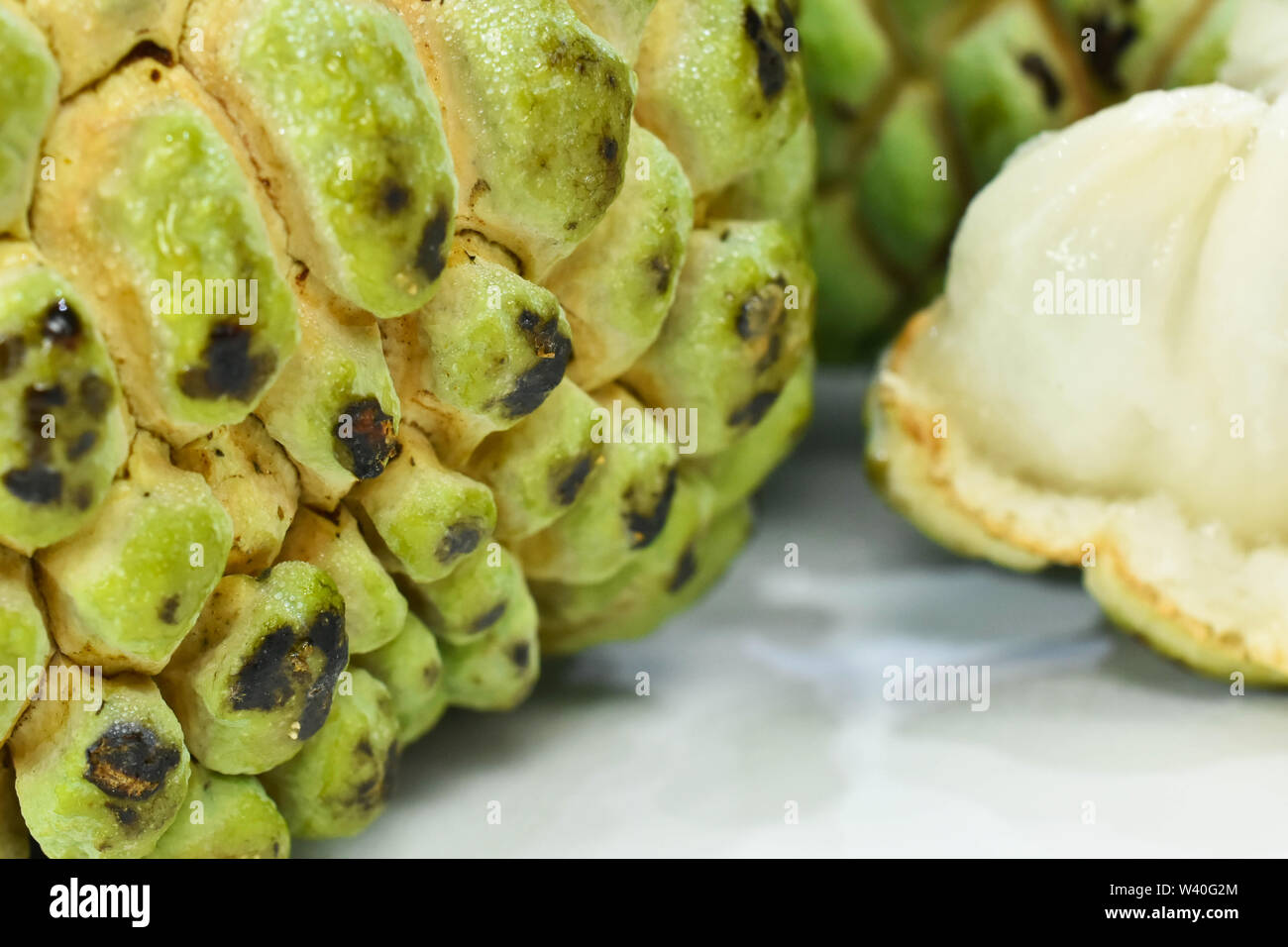 Exotic Brazilian fruit as known as "Fruta do Conde or Fruta Pinha ...